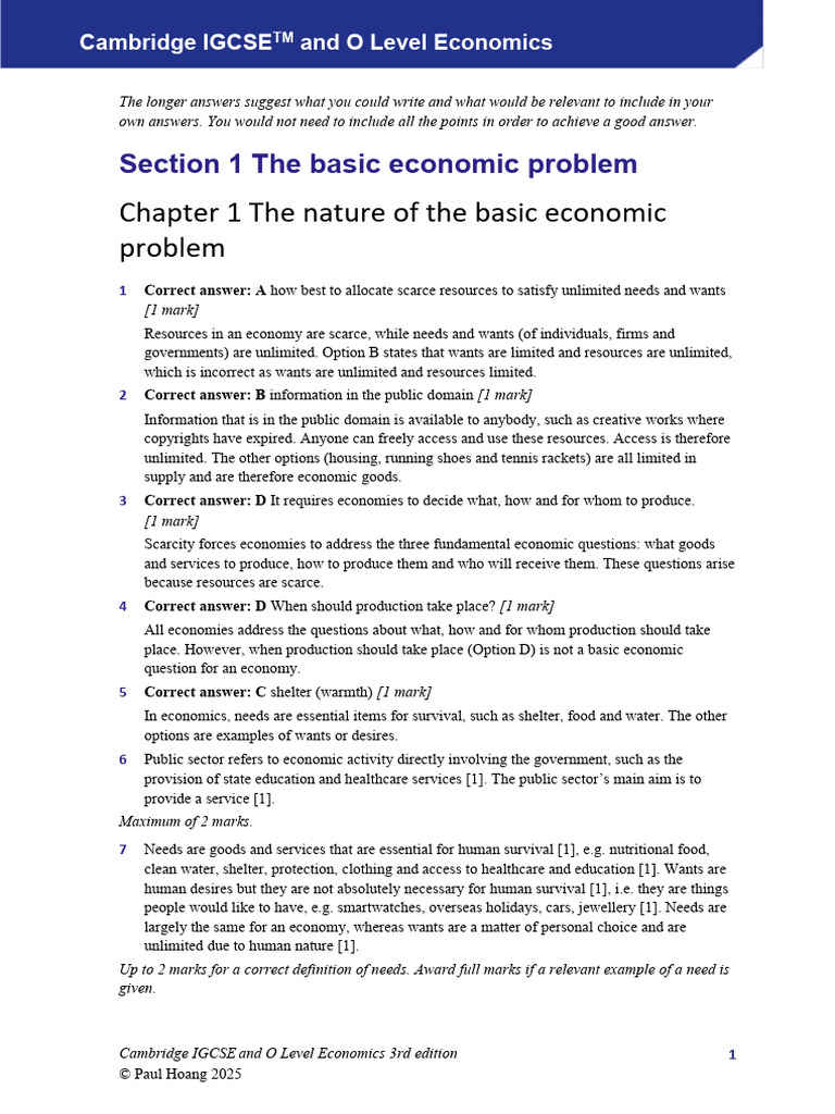 Economics WB Answers Final 1 | PDF | Economic Equilibrium | Supply ...