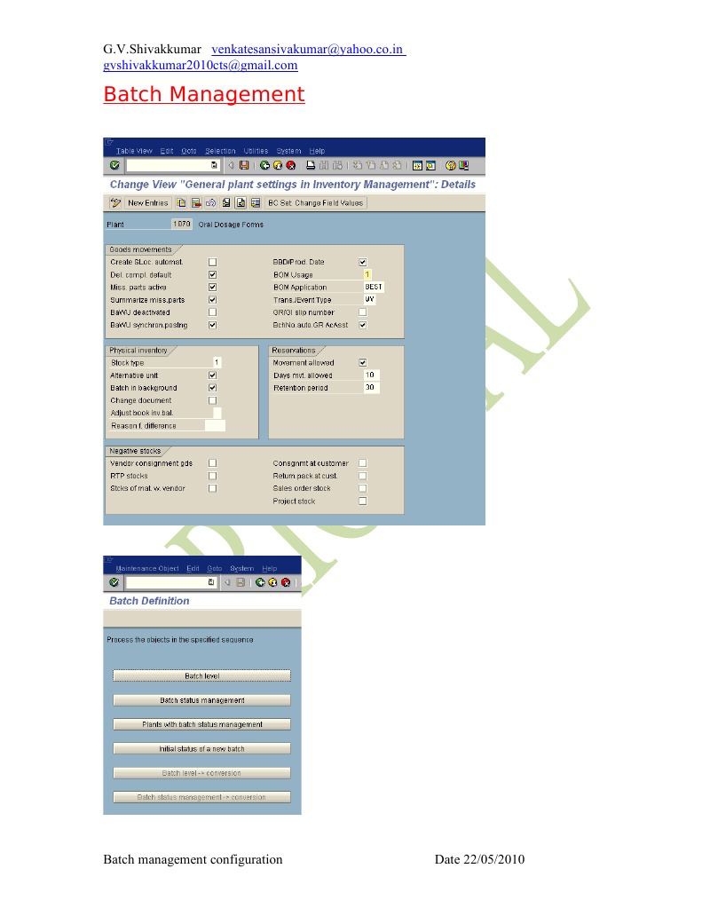 Batch Management | Business