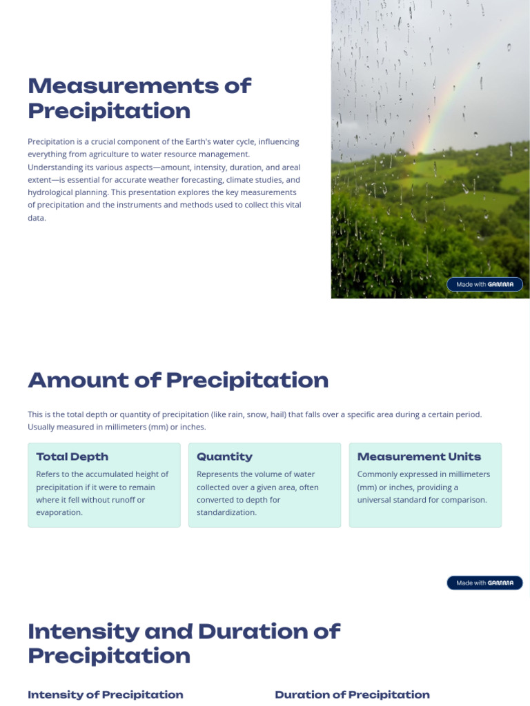 Understanding Precipitation Measurements | PDF | Precipitation | Snow