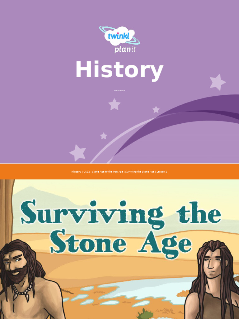 Lesson Presentation Surviving The Stone Age | PDF | Stone Age | Tools
