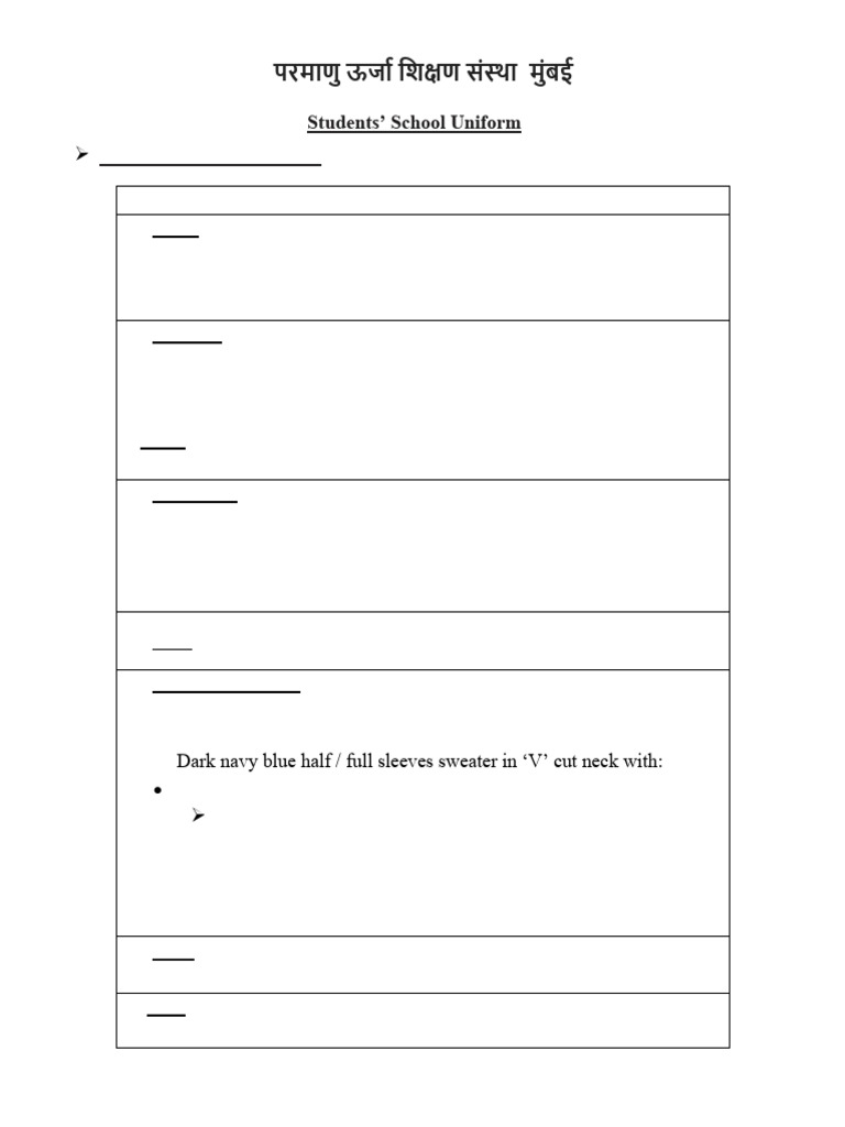 Proposed Uniform With Photographs | PDF | Sweater | Shirt