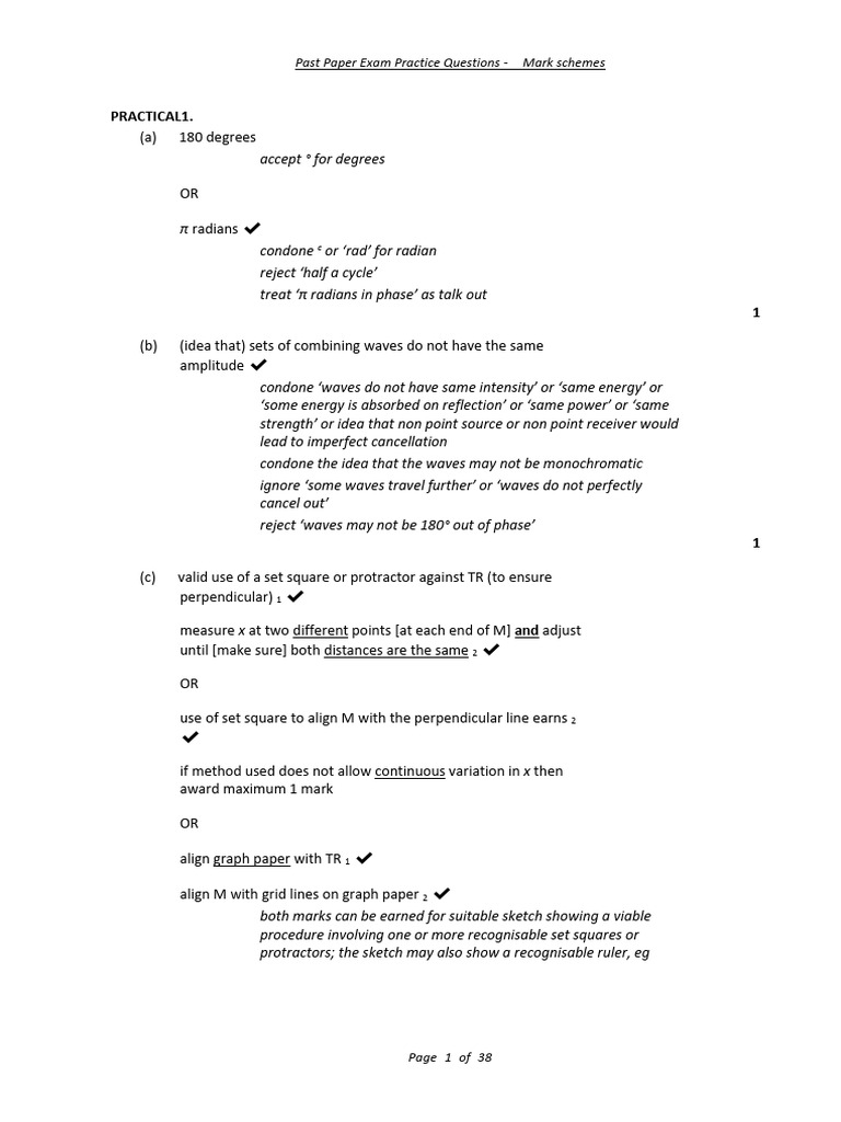 Past Paper Exam Questions & Mark Schemes | PDF | Gases | Pressure
