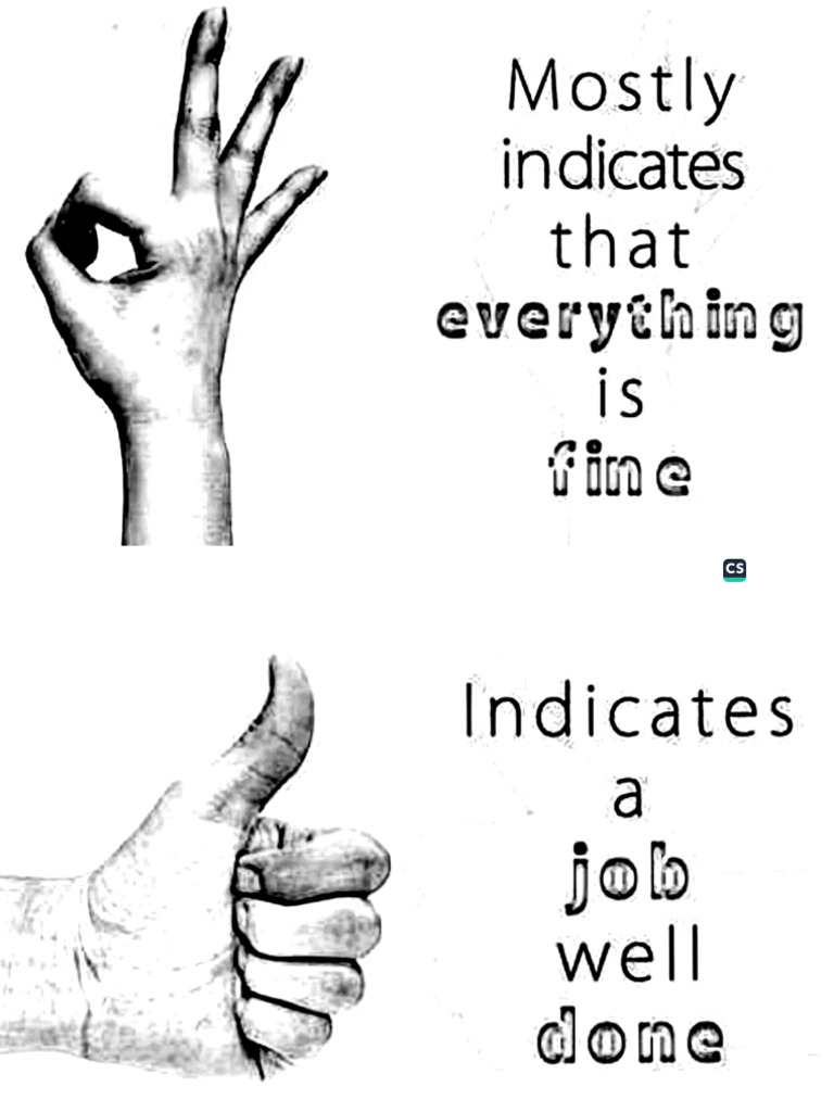 11. Hand Gestures With Sample Answer | PDF