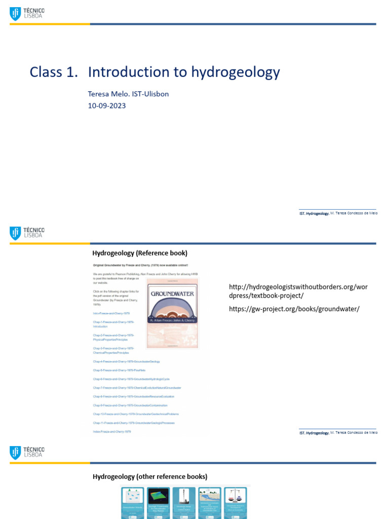 1 Introduction To Hydrogeology - Minas | PDF | Hydrogeology | Earth ...