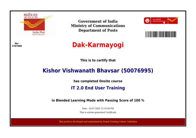 Final Certificate | PDF