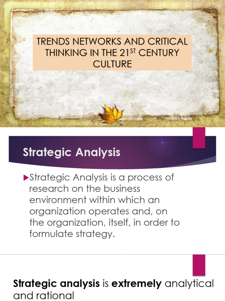 Week 3 Strategic and Intuitive Analysis | PDF | Swot Analysis ...