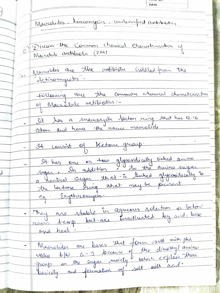 Macrolides and Lincomycin | PDF