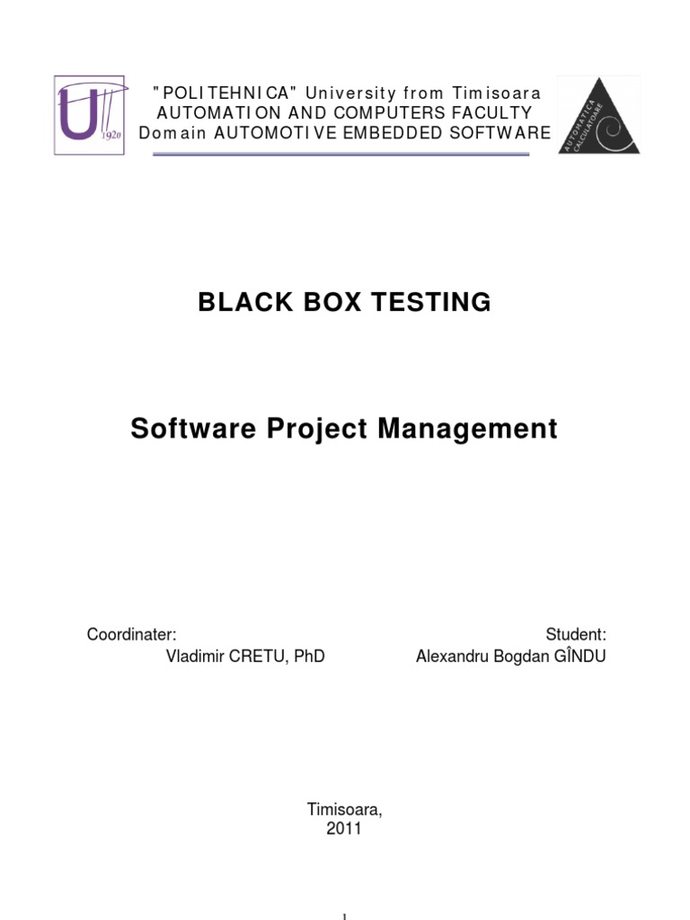 Black Box Testing | PDF | Software Testing | Verification And Validation