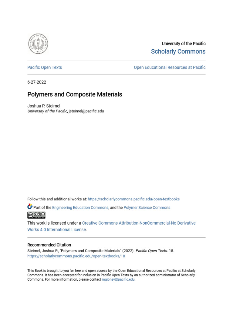 Polymers and Composite Materials | PDF | Polymers | Polymerization