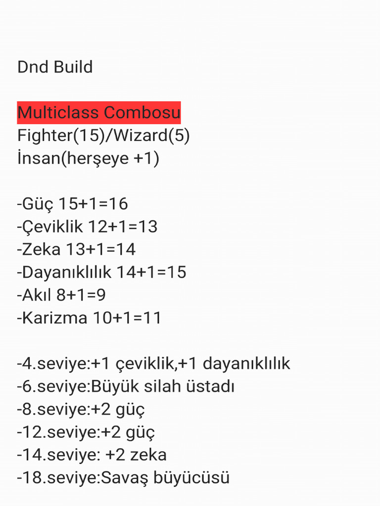 DND Builds | PDF