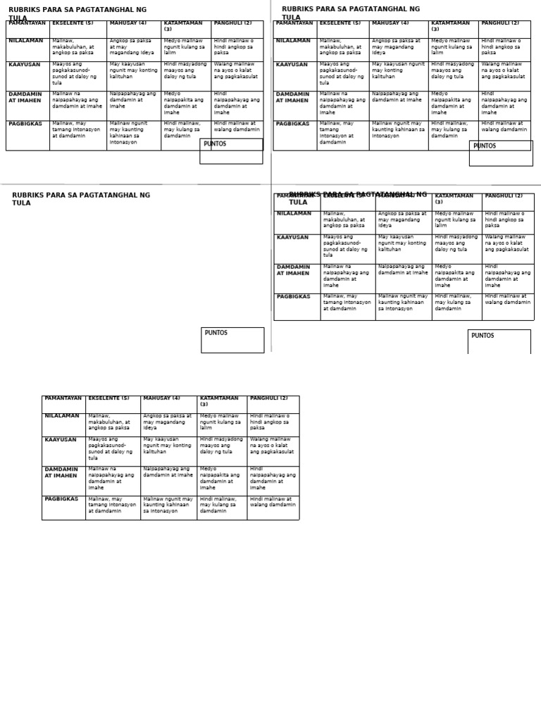 Rubriks Updated | PDF