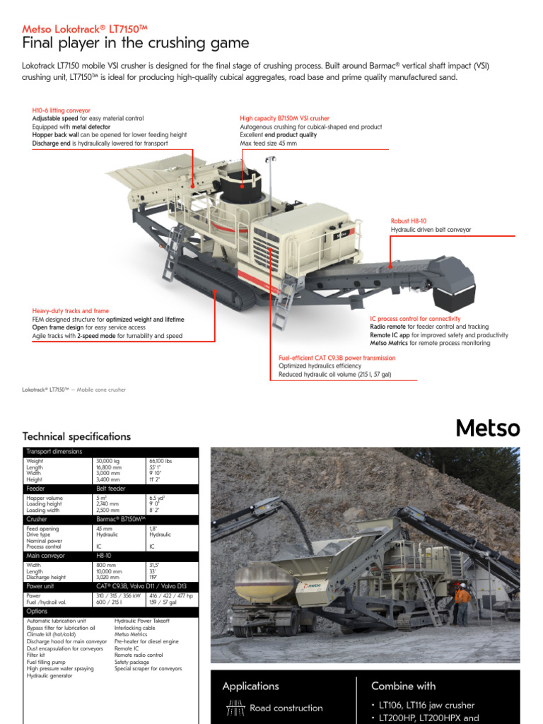 Leaflet Lokotrack Lt7150 Product Spread 4298-11-23 en Agg | PDF