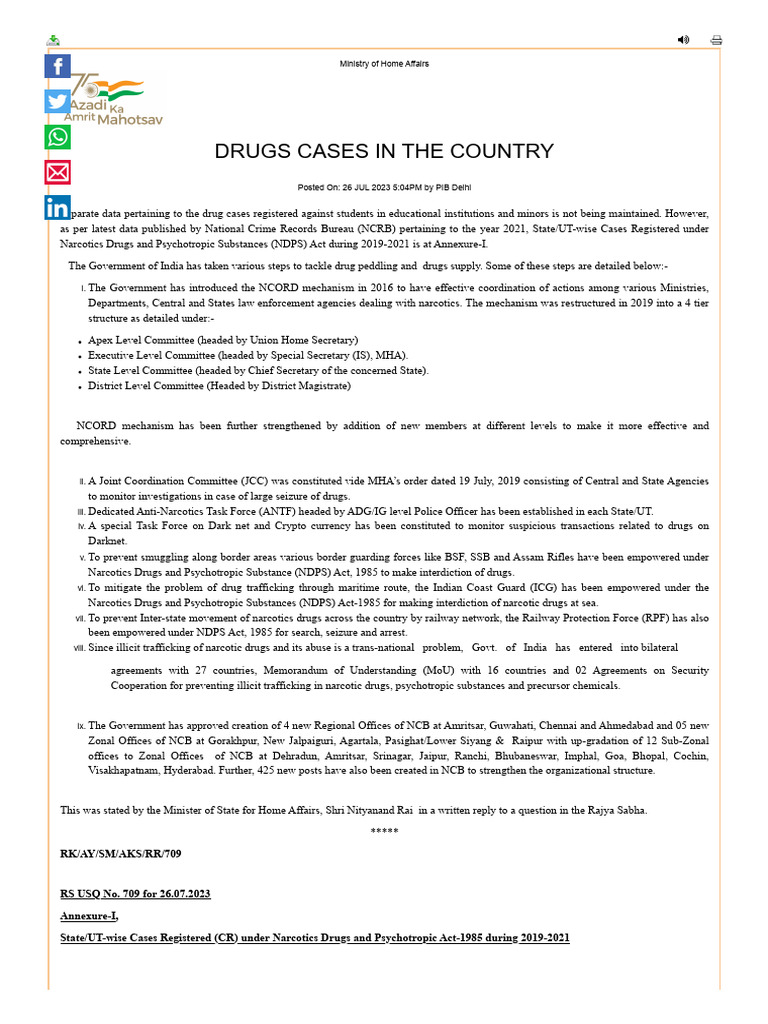 Drug Cases and Government Actions | PDF | Psychoactive Drugs ...