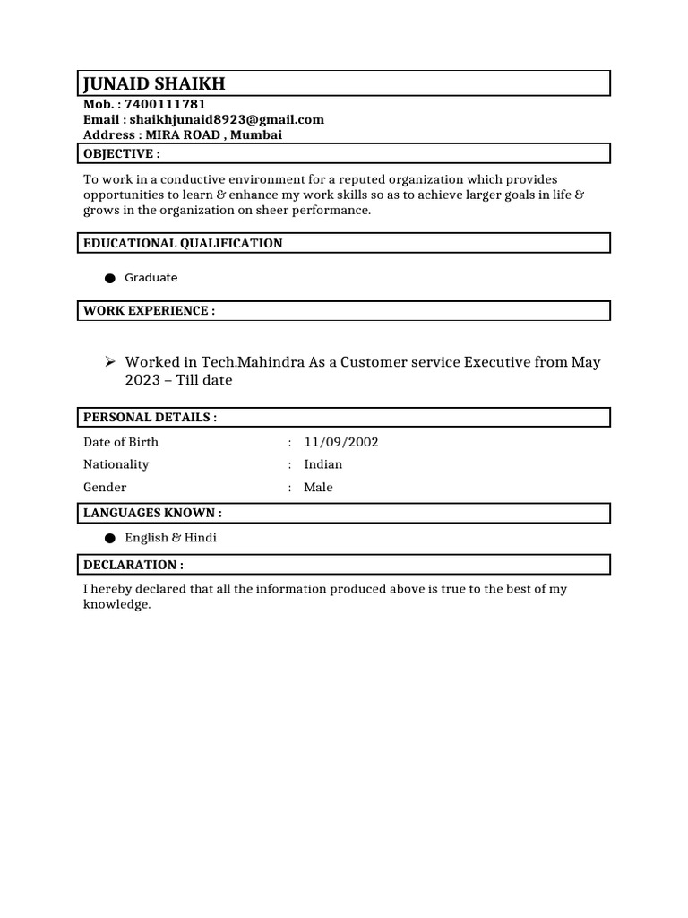 Junaid - Resume... | PDF