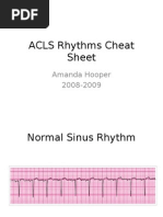 ACLS Rhythms Cheat Sheet | PDF