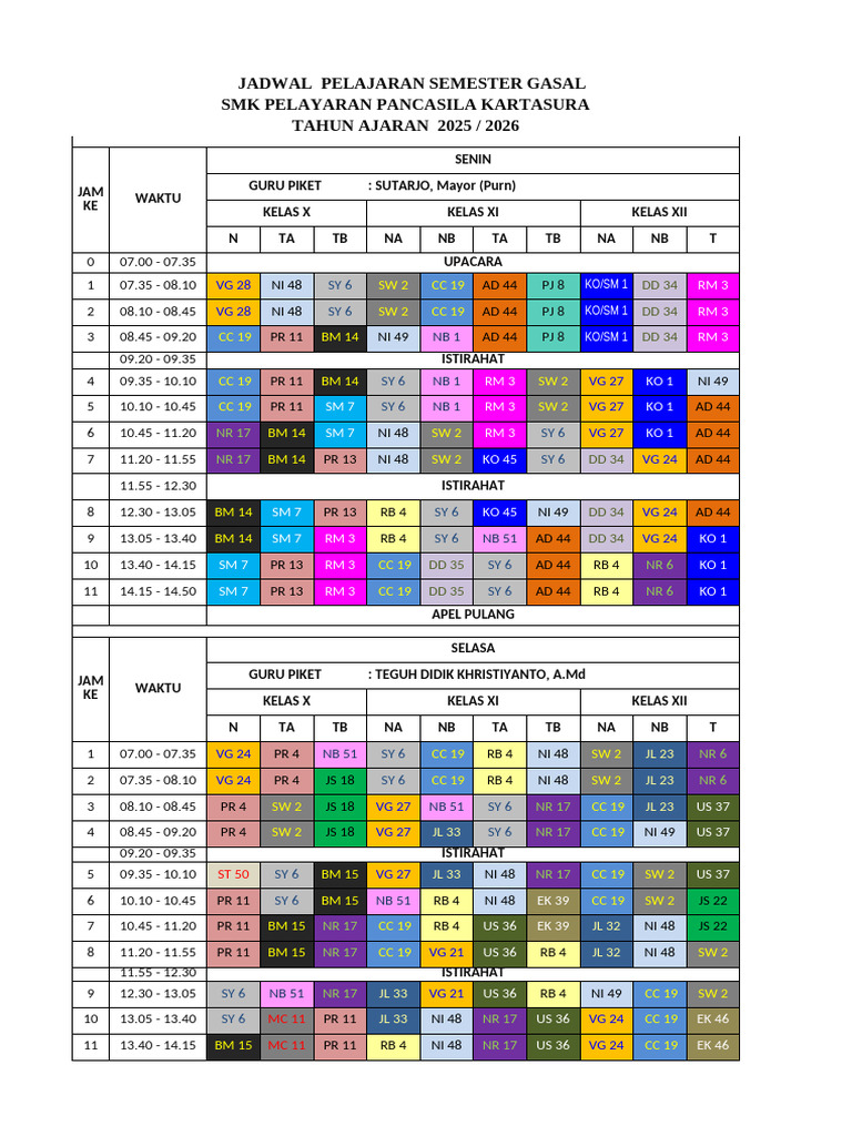 5. JADWAL 2025 2026.rev 1 | PDF