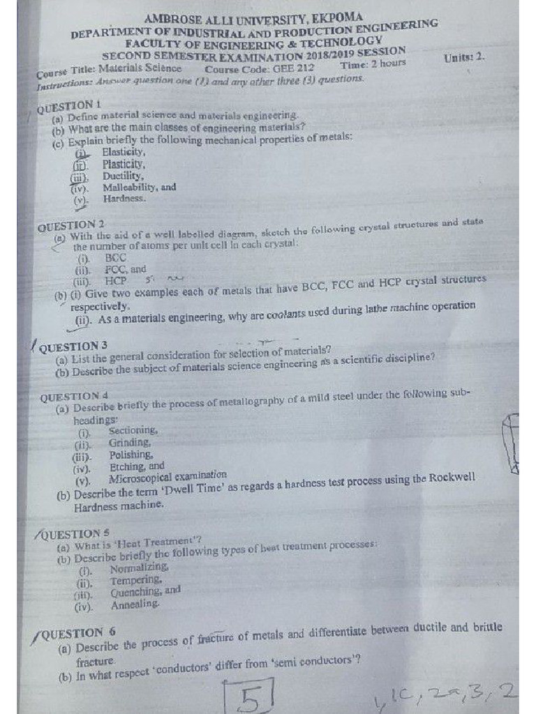 Past Questions-1 | PDF