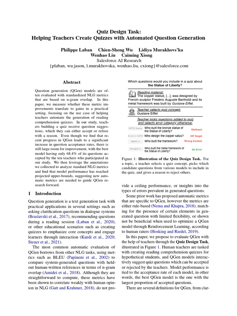 Automated Quiz Generation for Teachers | PDF | Chemical Elements