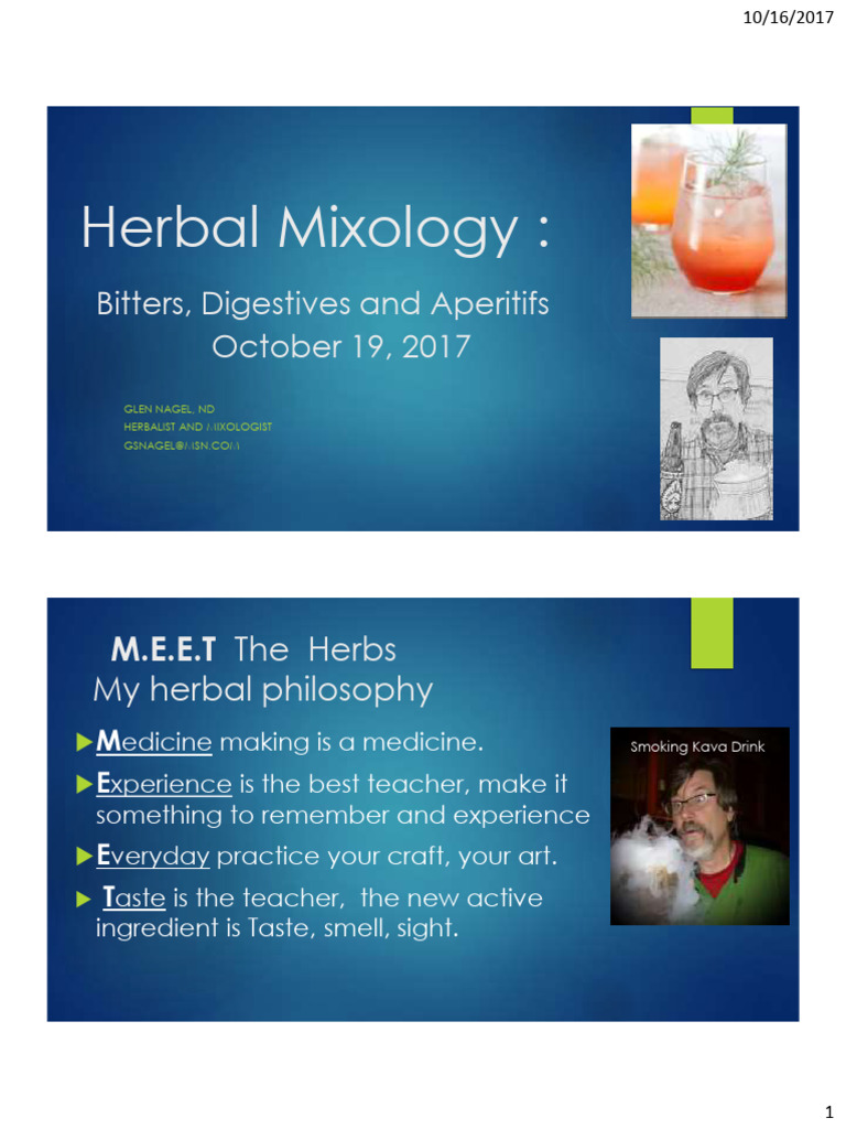 Herbal Mixology Bitters Digestives and Apareitifs | PDF | Taste | Cocktails