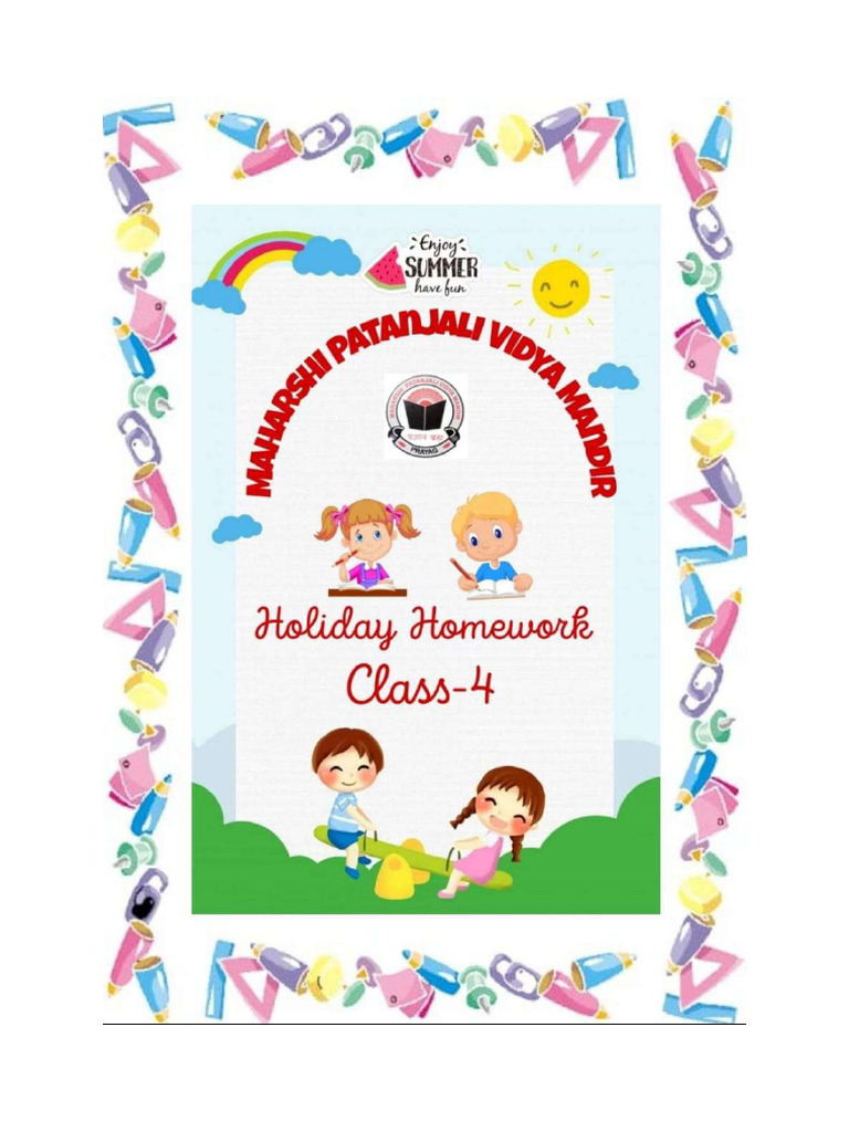 Class 4 Holiday Homework Worksheets | PDF | Computer Data Storage | Byte