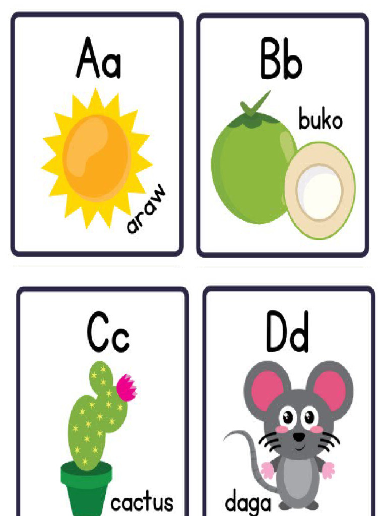 Pilipino Alphabet Flashcard | PDF
