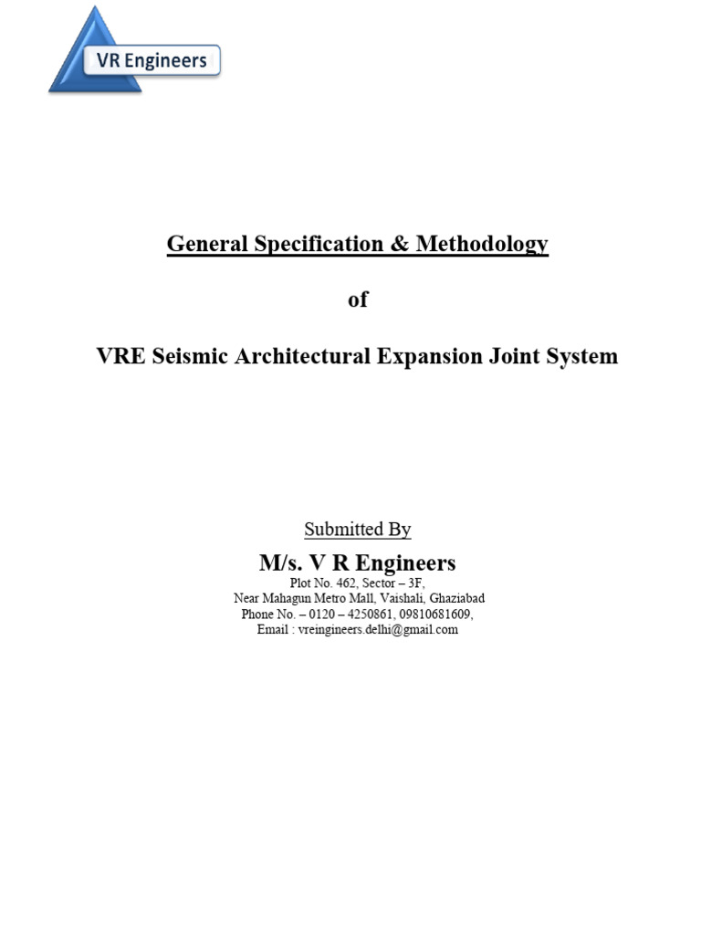 VRE Seismic Expansion Joint System Guide | PDF | Adhesive ...