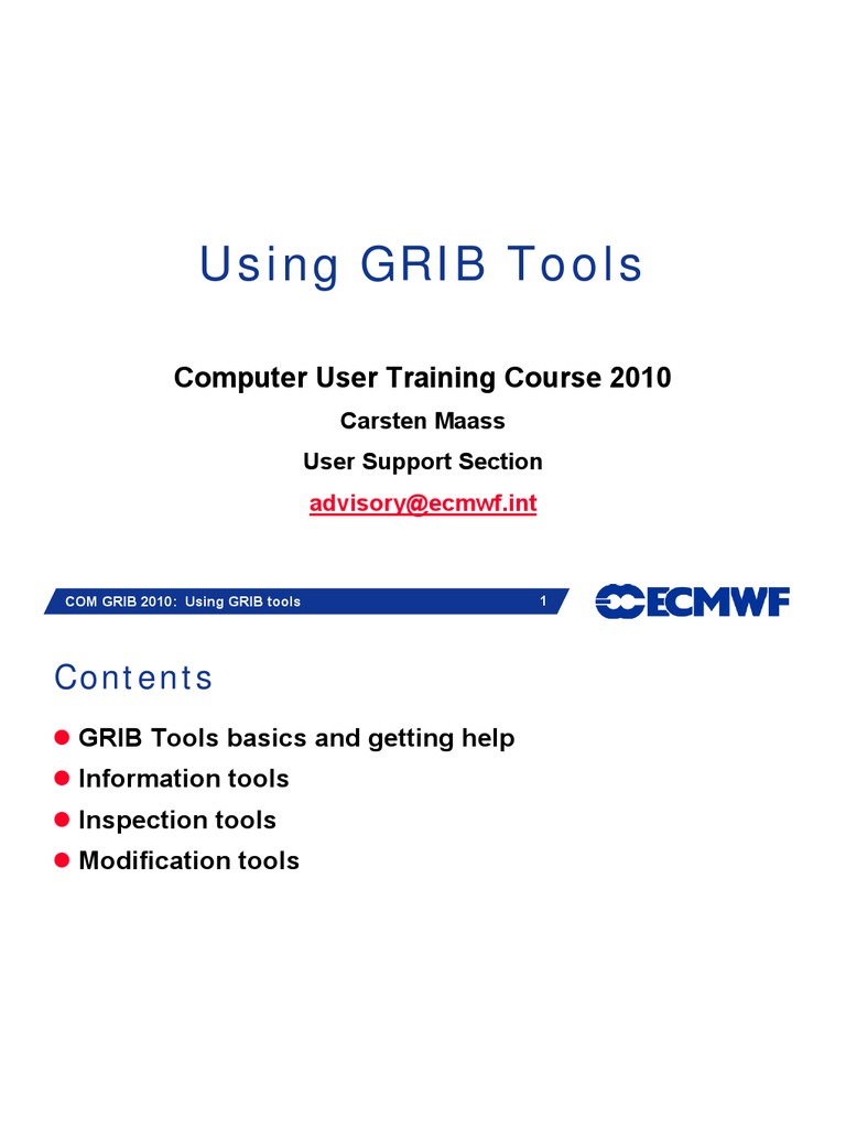 Grib Tools Manual | PDF | File Format | Application Programming Interface