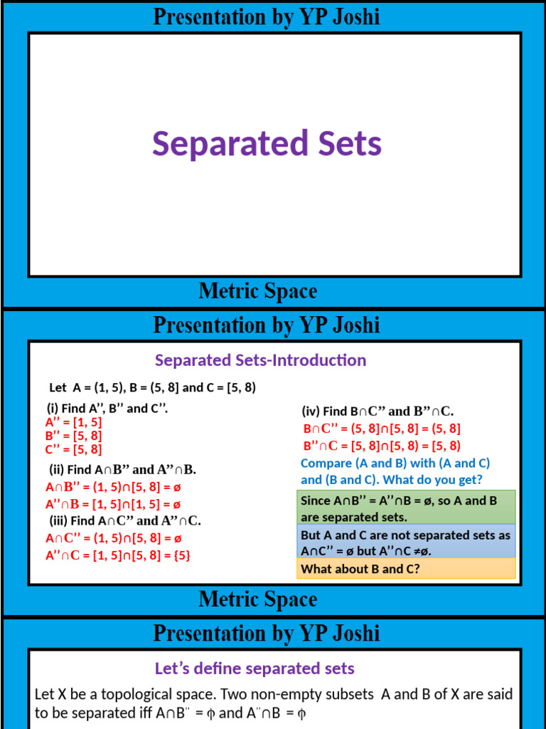 Understanding Separated Sets | PDF