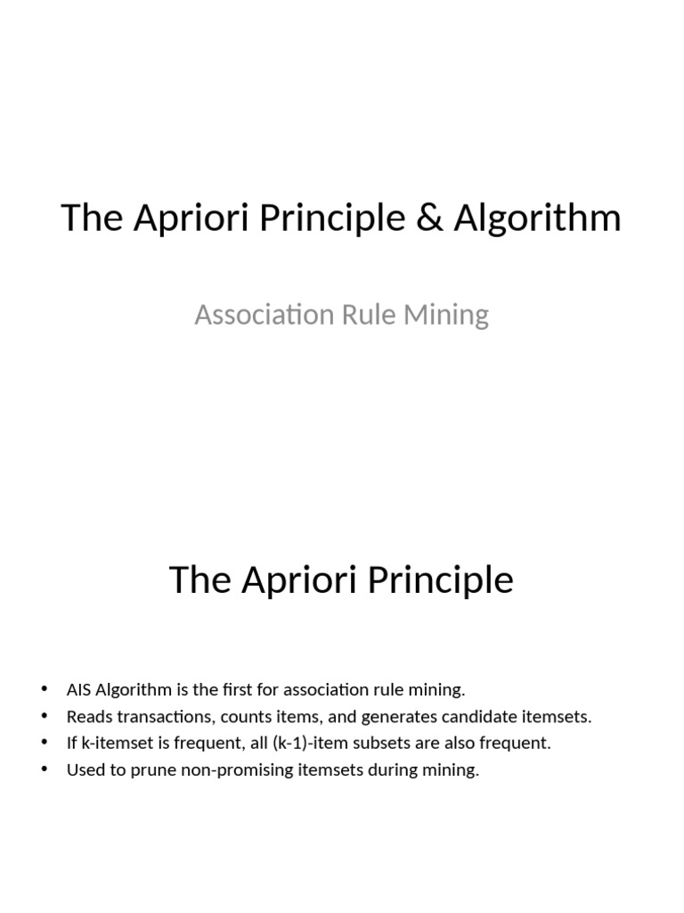 Apriori Algorithm Notes | PDF | Data Mining | Information Science