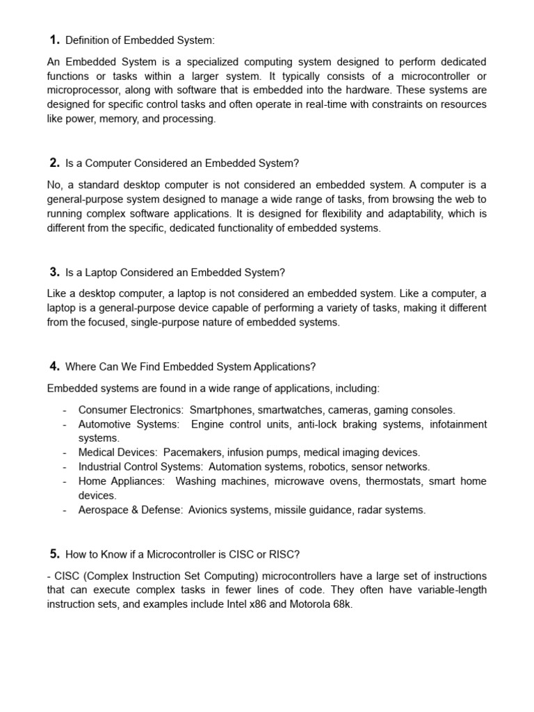 Embedded Interview Answers | PDF | Pointer (Computer Programming) | Field Programmable Gate Array