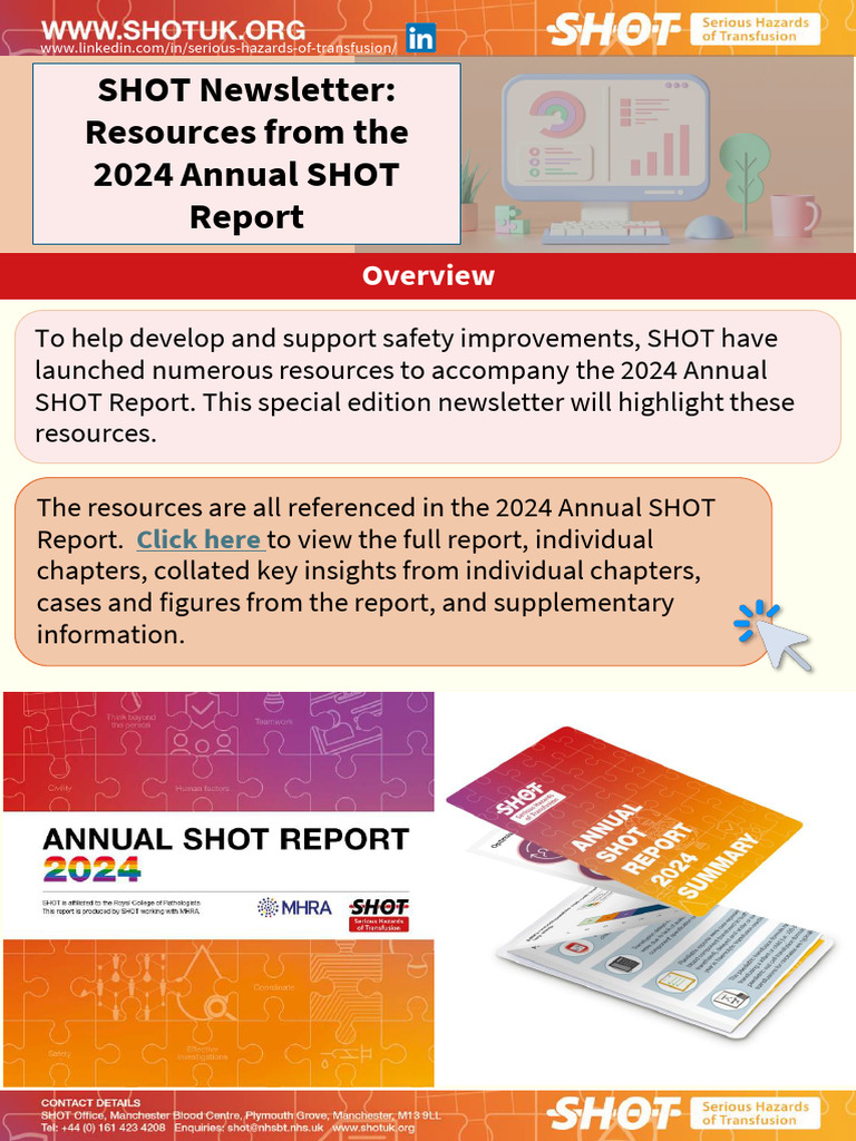 SHOT Newsletter August Resources Edition Final | PDF | Blood ...