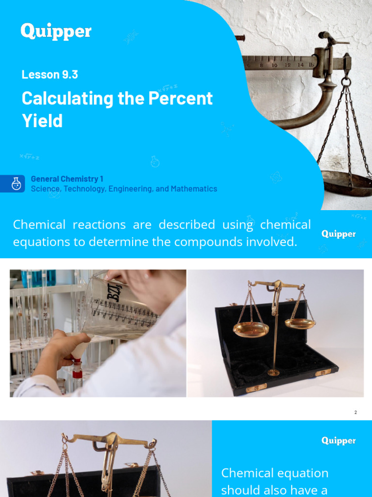 Understanding Percent Yield in Stoichiometry | PDF | Stoichiometry ...