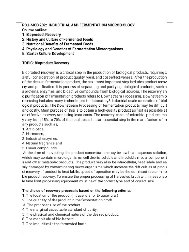 Industrial and Fermentation Microbiology - Phoenix | PDF