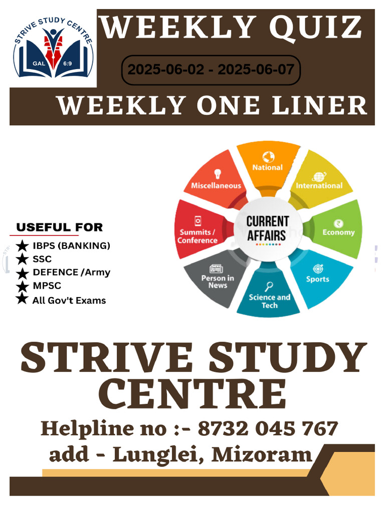 Strive Study Centre-2025-06-02 - 2025-06-07 | PDF