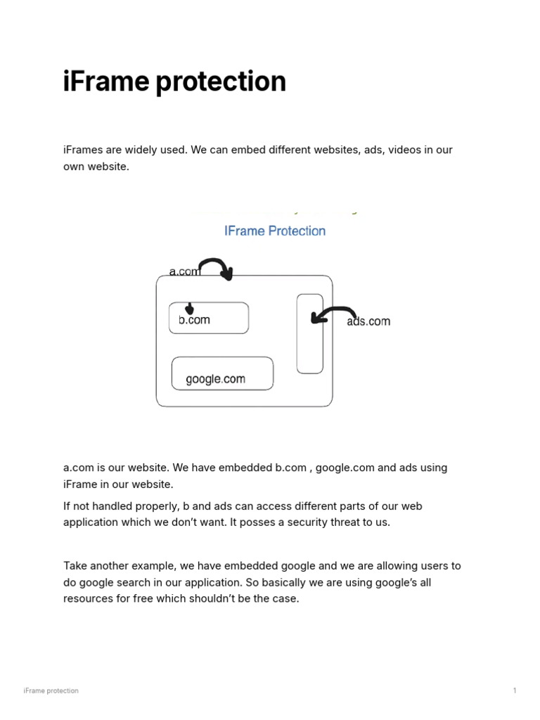 14.6 IFrame Protection Notes | PDF | Http Cookie | Html Element