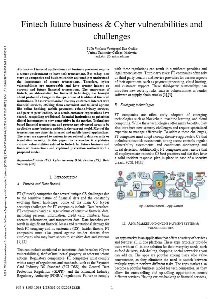 Fintech Cybersecurity Challenges Ahead | PDF | Computer Security | Security