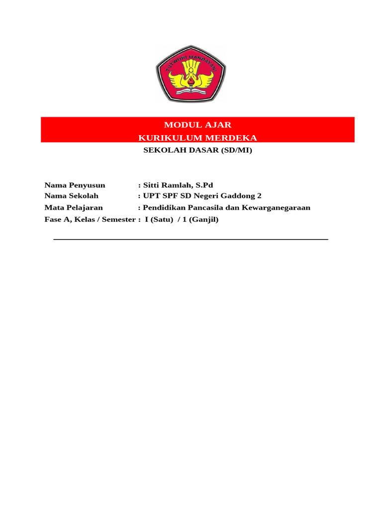 Modul Ajar PPKN BAB 1 | PDF