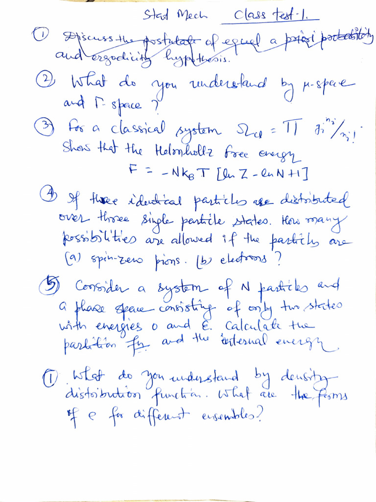 Class Test | PDF