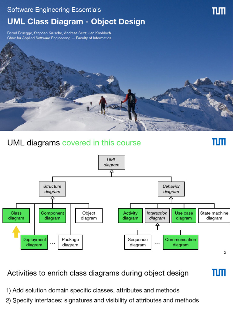2.handout - UML Class Diagram Object Design | PDF | Class (Computer ...
