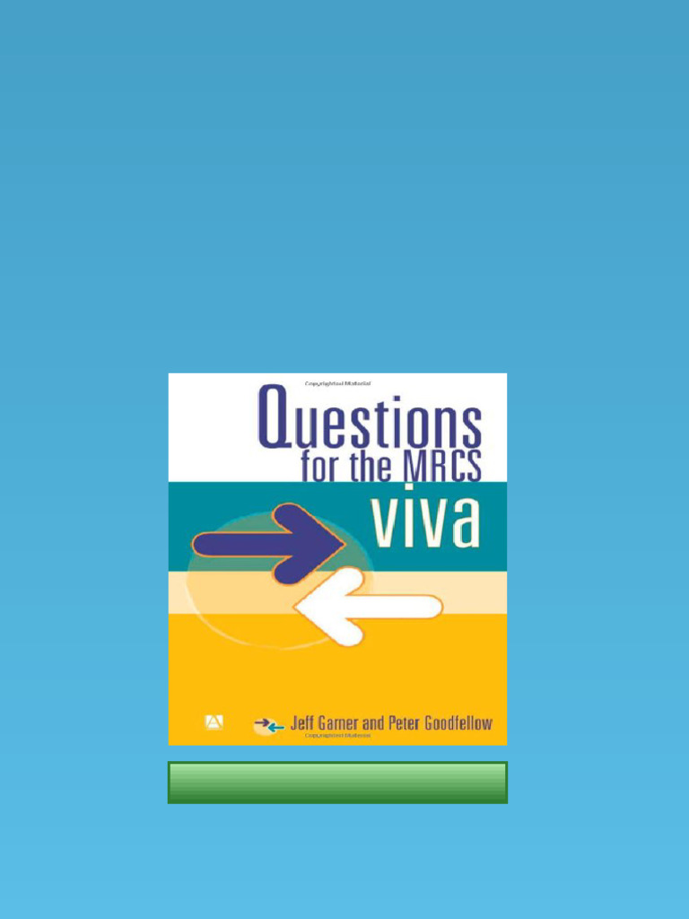 (Ebook) Questions For The MRCS Vivas by Jeff Garner, Peter Goodfellow ISBN 9780340812921 ...
