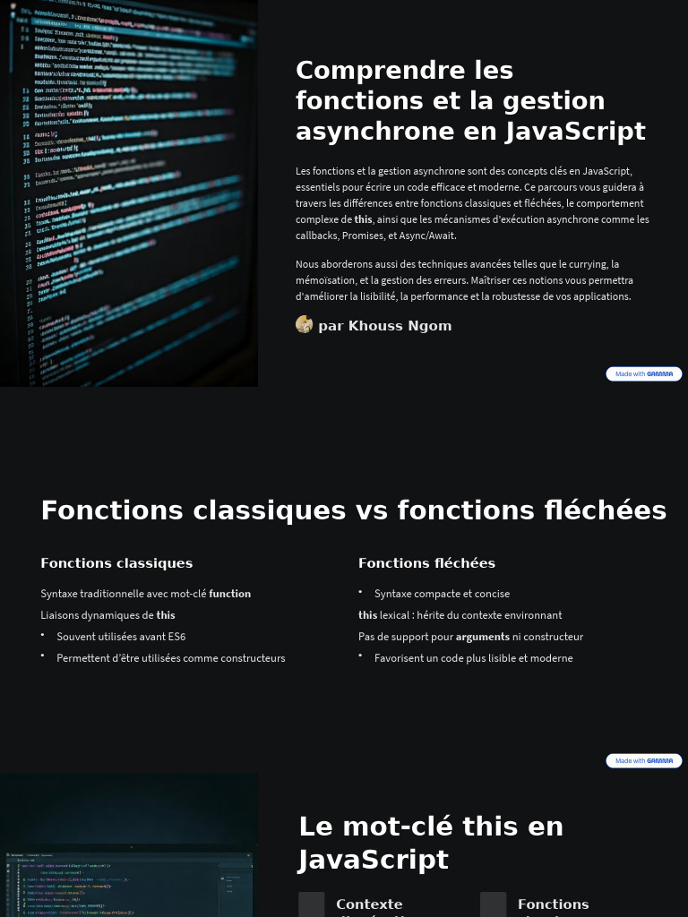 Comprendre Les Fonctions Et La Gestion Asynchrone en JavaScript | PDF ...