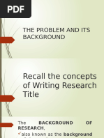 Introduction Vs Background of The Study | PDF