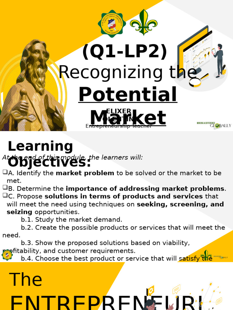 Lp2 - Recognizing The Potential Market Part 1 | PDF | Entrepreneurship ...
