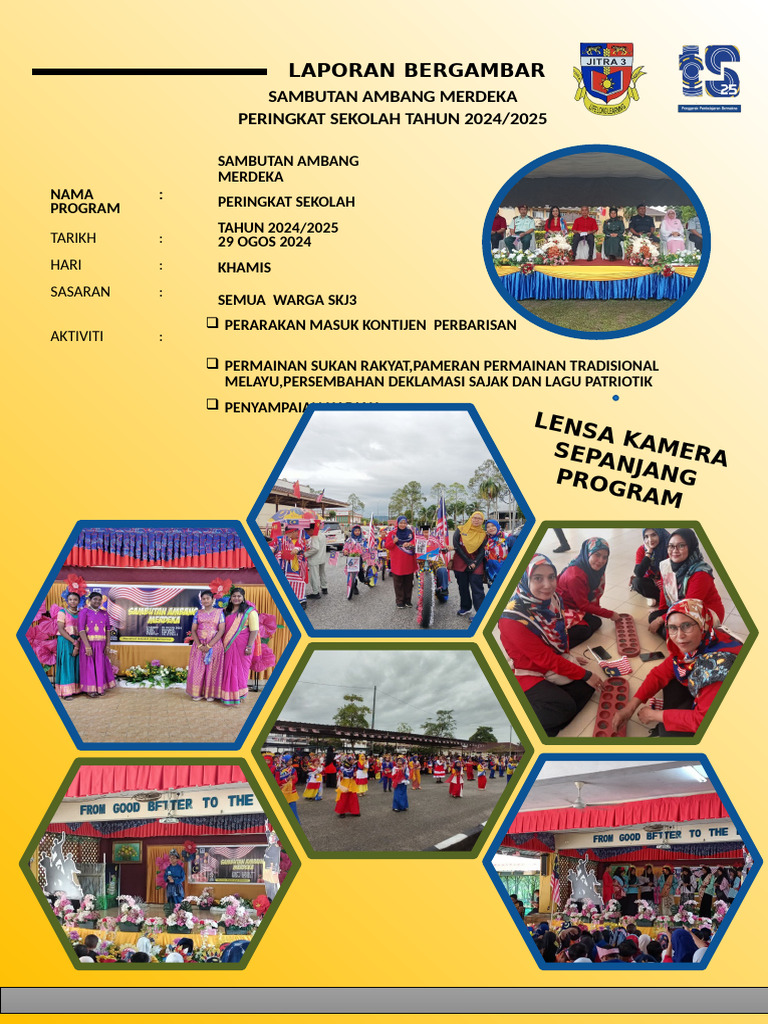 Template Laporan Bergambar Ambang Merdeka | PDF