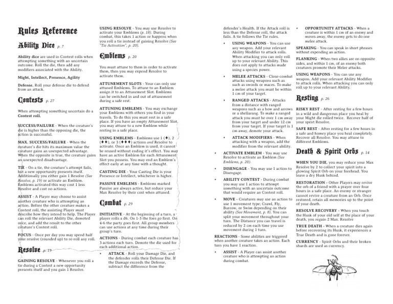 Beetle Knight RPG Mechanics Overview | PDF