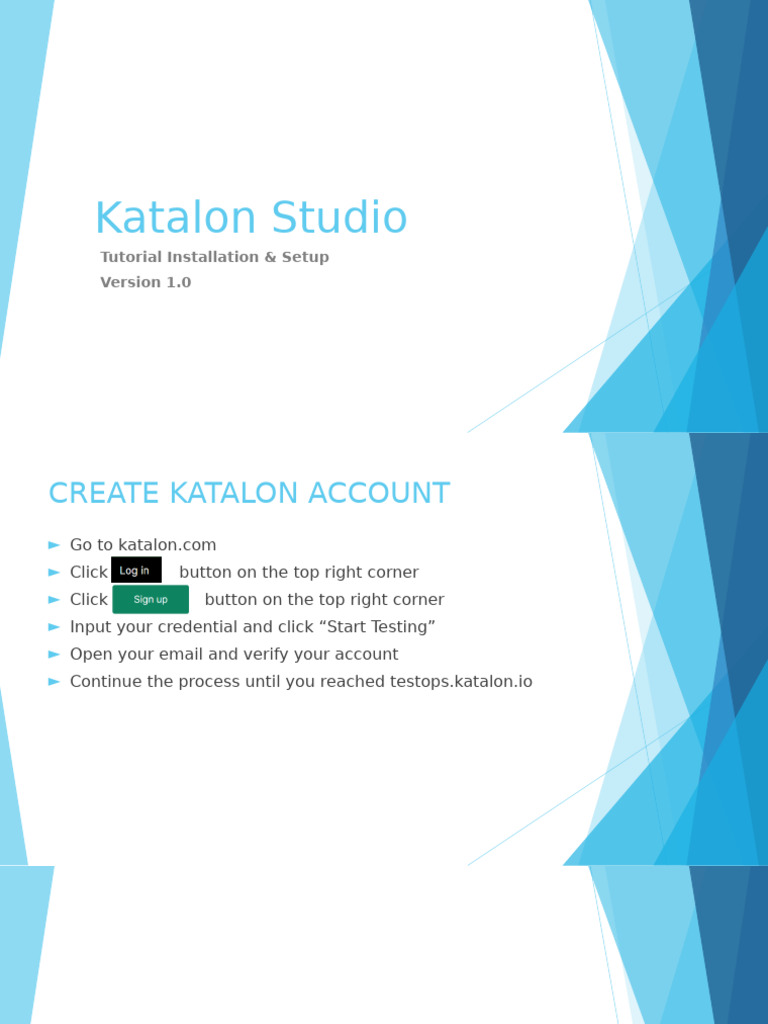 Guidance Installation Katalon Studio v1.0 | PDF