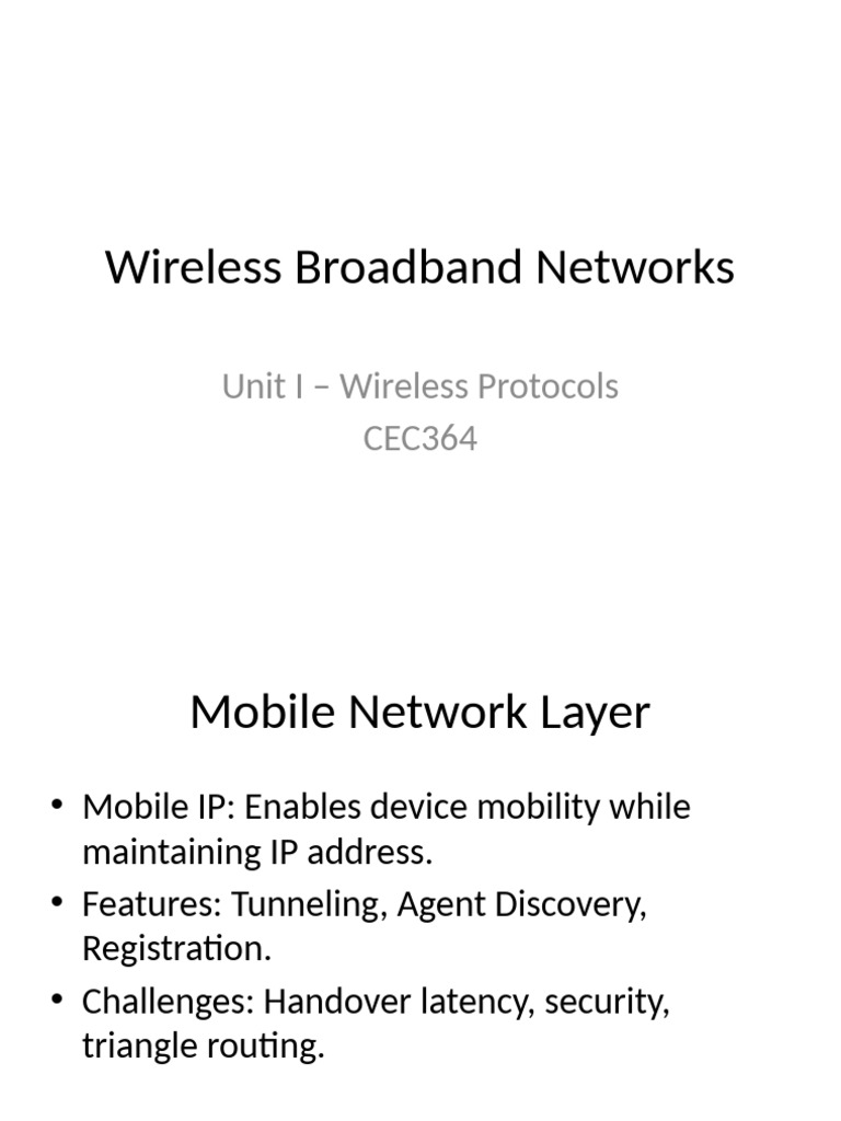 ECE364 Unit1 Wireless Protocols | PDF