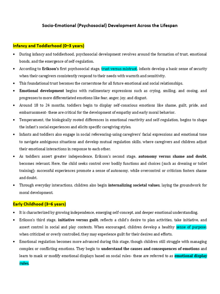 Psychosocial Development Stages Explained | PDF | Adolescence ...