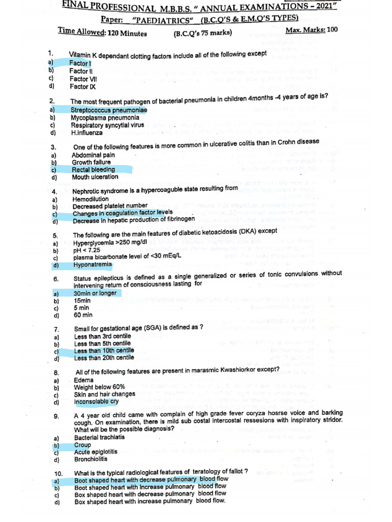 Paeds 2021 | PDF