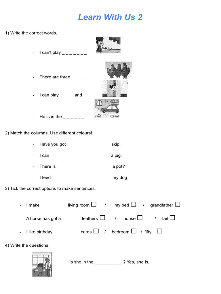 Learn With Us 2 - Exams | PDF